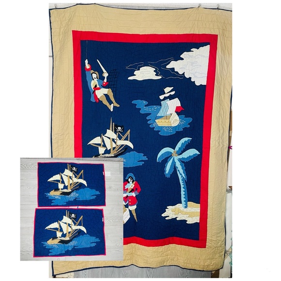 Vintage | Bedding | Freckles Twin Pillow Shams Case And Quilt Pirate ...